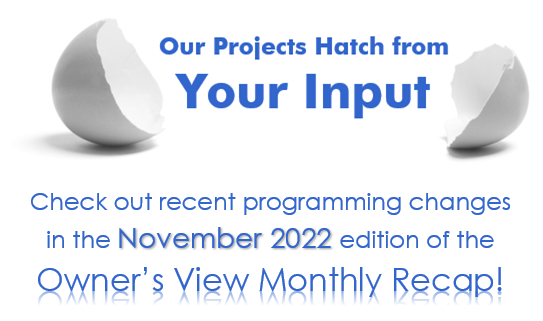 November Owner's View Monthly Recap – CU*SOUTH Client Support Center