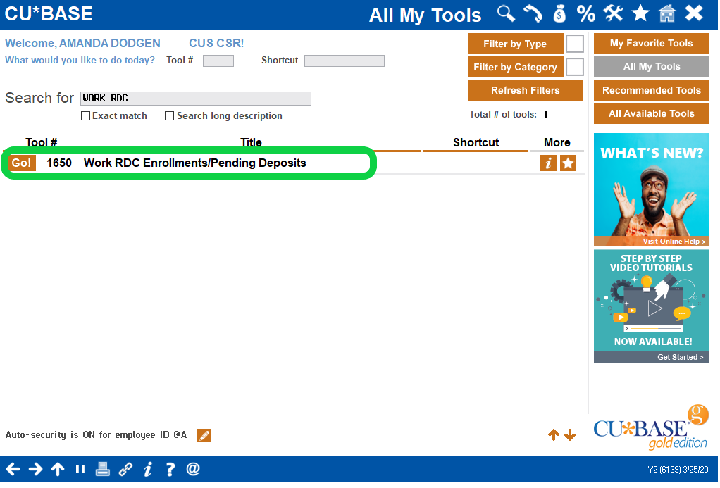 Where Can I Find RDC Member Reports? – CU*SOUTH Client Support Center